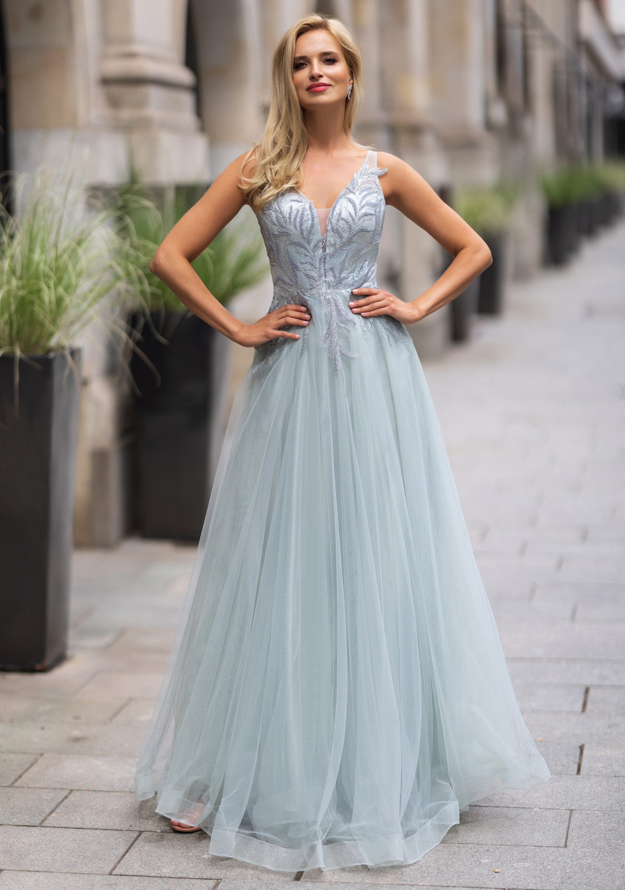 Tüll Abendkleid in Apple Mint - Christian Koehlert